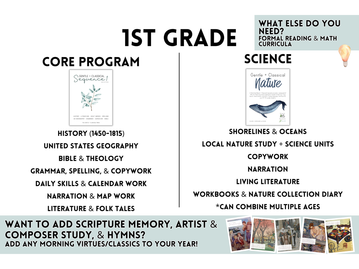 First Grade Bundle (Sequence 1 & Nature Volume 2) – The Gentle ...