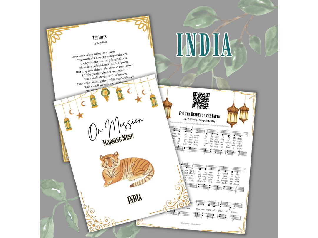 On Mission Morning Menus (DIGITAL) – The Gentle + Classical Press
