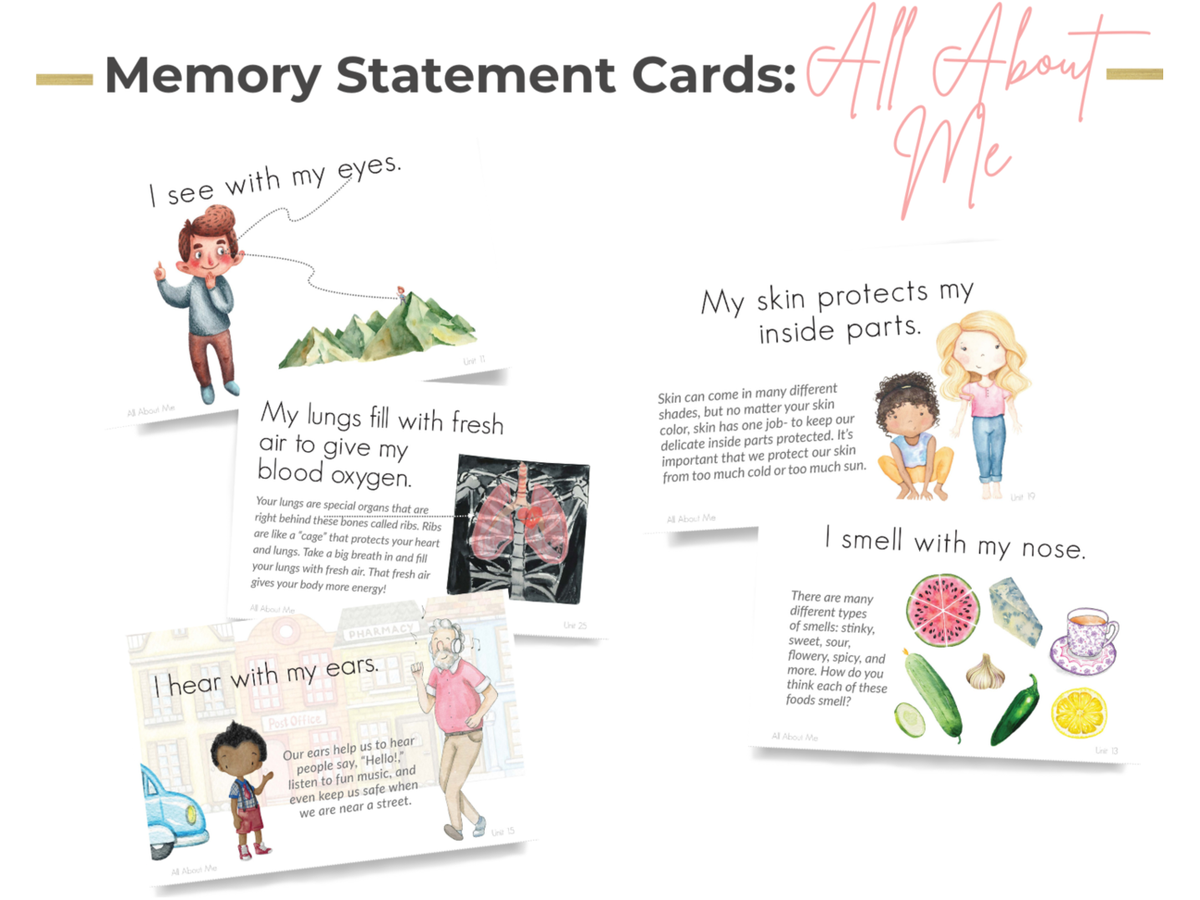 Preschool "All About Me" Memory Statement Cards (DIGITAL) – The Gentle ...