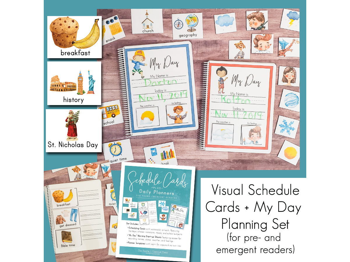 Visual Schedule Cards + MY DAY Planner (DIGITAL) – The Gentle ...